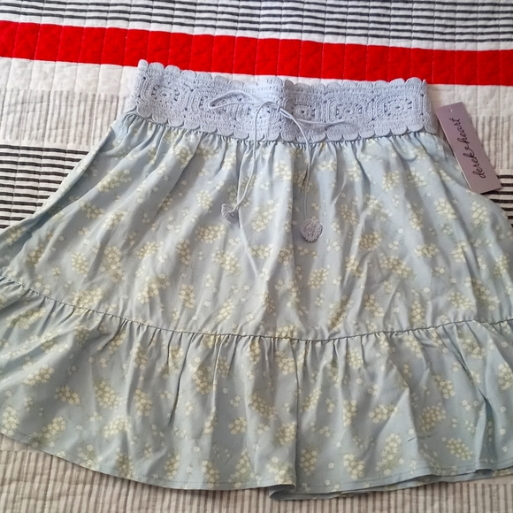 Derek Heart | Skirts | Derek Heart Juniors Lblue Floral Print Tiered ...